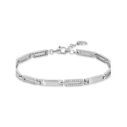 Luxenter Armband 'Amim' Damen Gr&ouml;&szlig;e 17 cm silber / transparent