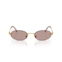 Miu Miu Sonnenbrille 'Occhiali da Sole MUA54S 5AK20I Oro/Viola Chiaro Marrone Donna' Damen Gr&ouml;&szlig;e 51 gold