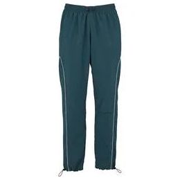 Jogginghose Urban Classics "Urban Classics Piped Panel Trackpants", Herren, Gr. M, US-Gr&ouml;&szlig;en, bottlegr&uuml;n, 100% Polyester, gestreift, normal, Hosen Jogginghose