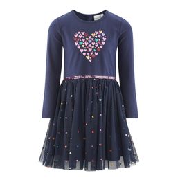 happy girls Kleid M&auml;dchen Gr&ouml;&szlig;e 134 navy / t&uuml;rkis / pastellgelb / rosa