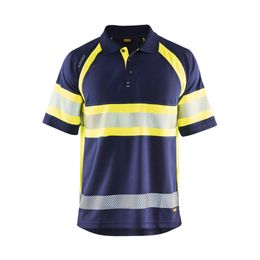 BLAKL&Auml;DER Blakl&auml;der Warnschutz Polo-Shirt, marineblau / gelb, Unisex-Gr&ouml;&szlig;e: M (333810518933M)