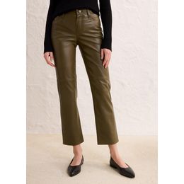 bonprix Lammnappa-Lederhose, gr&uuml;n, Gr.48, elegante Lederhose aus hochwertigem Lammnappa, mit Kniefutter, aus Nappaleder