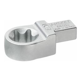 Hazet Einsteck TX Ringschl&uuml;ssel 6609C-E20 Einsteck-Vierkant 9 x 12 mm Au&szlig;en TX Profil E20)