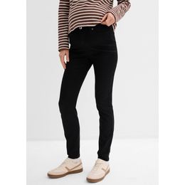 bonprix 2-in-1 Super-Stretch Umstandsjeans f&uuml;r die Schwangerschaft und danach Slim, schwarz, Gr.46, Bequeme Unterbauchjeans mit Verstellm&ouml;glichkeiten, 71% Baumwolle