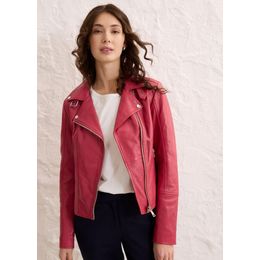 bonprix Bikerjacke aus Nappaleder, pink, Gr.54, Biker-Lederjacke aus hochwertigen Glattleder, aus Nappaleder