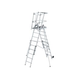 MUNK Plattformleiter FlexxStep 6 Sprossen + Teleskopaufsatz 3 Sprossen (052538)