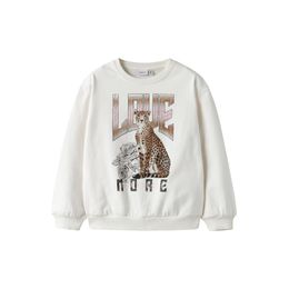 name it Sweatshirt 'NKFBEO' M&auml;dchen Gr&ouml;&szlig;e 158/164 braun / ros&eacute; / schwarz / wei&szlig;
