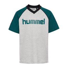 Hummel T-Shirt Jungen Gr&ouml;&szlig;e 134/140 graumeliert / petrol / schwarz