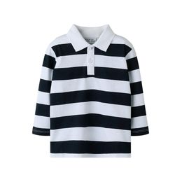 name it Poloshirt 'NMMBenni' Jungen Gr&ouml;&szlig;e 104 nachtblau / wei&szlig;