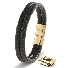 Serasar Armband 'Double' Herren Gr&ouml;&szlig;e 23 cm gold
