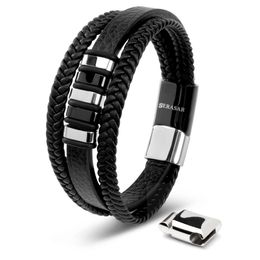 Serasar Armband 'Glory' Herren Gr&ouml;&szlig;e 20 cm silber