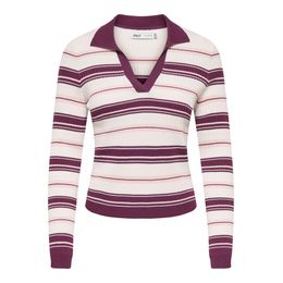 Only Pullover 'ONLKaya' Damen Gr&ouml;&szlig;e S mauve / rosa / rotviolett / wei&szlig;