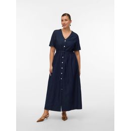 Vero Moda Curve Kleid 'VMCJanina' Damen Gr&ouml;&szlig;e 52 nachtblau Winterkleid