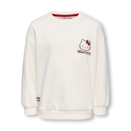 Only Girls Sweatshirt 'KMGKitten' M&auml;dchen Gr&ouml;&szlig;e 116 azur / feuerrot / schwarz / naturwei&szlig;