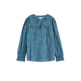Seasalt Cornwall Bluse 'Ysella' Damen Gr&ouml;&szlig;e 4XL himmelblau / dunkelblau / safran