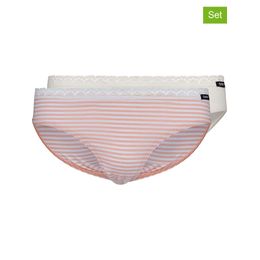 Skiny 2er-Set: Slips in Rosa/ Creme - 76% | Gr&ouml;&szlig;e 164 | Kinder-waesche