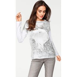 Heine Longsleeve in Wei&szlig; - 62% | Gr&ouml;&szlig;e 42 | Damen-tops