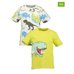 Blue Seven 2er Set: Shirts in Gelb/ Khaki/ Bunt - 54% | Gr&ouml;&szlig;e 110 | Kinder-oberteile