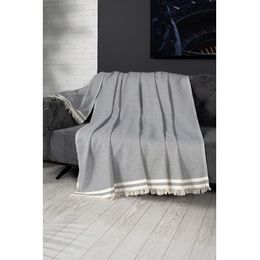 Mijolnir Plaid in Grau - 77% | Gr&ouml;&szlig;e 170x300 cm | Decken