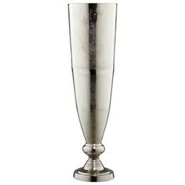 Ambia Home Vase, Nickel, Metall, konisch, 74 cm, zum Stellen, auch f&uuml;r frische Blumen geeignet, Dekoration, Vasen, Metallvasen
