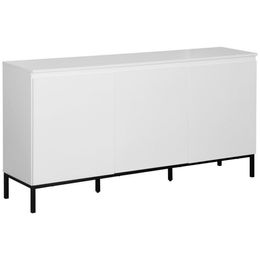 Sideboard, Wei&szlig;, Metall, Holzwerkstoff, 3 F&auml;cher, 150x77x35 cm, Bsci, Typenauswahl, Beim&ouml;bel erh&auml;ltlich, stehend, Wohnzimmer, Kommoden & Sideboards, Sideboards