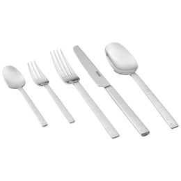 Thomas Besteckset Fun - Karo - Edelstahl gl&auml;nzend, Silber, Metall, 30-teilig, 25x7x35 cm, DIN EN ISO 14001, DIN EN ISO 9001, Essen & Trinken, Besteck, Besteck-Sets