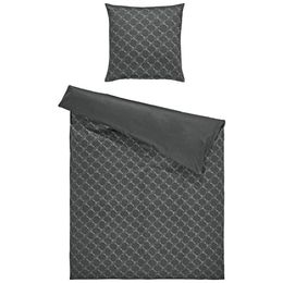 JOOP! Wendebettw&auml;sche Cornflower Gradiant, Graphit, Textil, Graphik, 135x200 cm, Textiles Vertrauen - Oeko-Tex&reg;, pflegeleicht, schadstoffgepr&uuml;ft, Schlaftextilien, Bettw&auml;sche, Bettw&auml;sche, Satin-Bettw&auml;sche