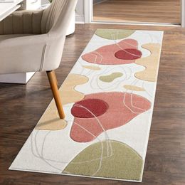 Carpet City Teppich &raquo;BONITO 7158&laquo; rechteckig 11 mm H&ouml;he L&auml;ufer, Flachflor, Hochtief-Muster/ 3D-Effekt, Geo-Muster, Wohnzimmer bunt Obermaterial: 100% Polypropylen