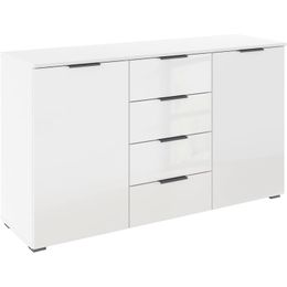 OTTO home &raquo;Sideboard Schubladenkommode AGORDO mit Dekor- oder Hochglanzfront&laquo; in zwei Griff-Farben, Breite 120 cm, vier gro&szlig;e Schubladen, mit 