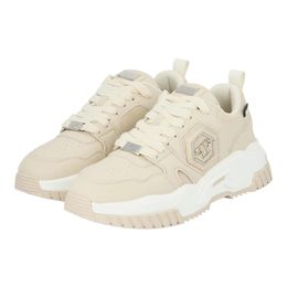 Philipp Plein Low-Top Sneaker - Lo-Top Turnschuhe Hexagon - Gr. 46 (EU) - in Beige - f&uuml;r Damen
