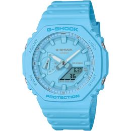 Casio G-Shock Herren Casio G-SHOCK Quarzuhr,Armbanduhr,Herrenuhr,digital, bis 20bar wasserd.Resinbarmband blau