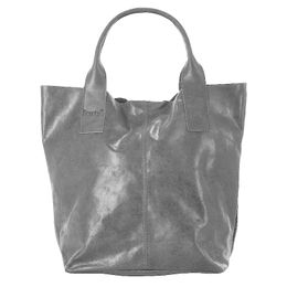 Forty Damen forty&deg; Shopper echt Leder, Made in Italy schwarz
