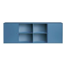 &raquo;Mistral, Hochwertig Schrank, h&auml;ngend/stehend montierbar&laquo; mit zwei T&uuml;ren, B: 177 cm, anpassungsbar Designm&ouml;bel blau Massivholz, Spanplatte