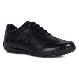 Geox Herren Sneaker &raquo;Edgeware&laquo; Schnr&uuml;schuh, Business Schuh mit Lederfutter schwarz 42