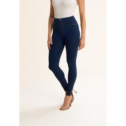 Freddy Damen High-waist-Jeans mit Rei&szlig;verschlu&szlig; blau XXL (44), N-Gr