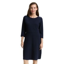 Tom Tailor Damen Tom Tailor Sommerkleid mit Knopf-Details blau 36, N-Gr