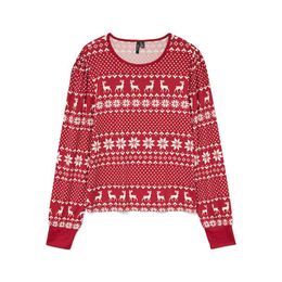 V&eacute;ro Moda Vero Moda Damen Langarmshirt &raquo;VMCHRIS LS O-NECK TOP JRS XMAS&laquo; M