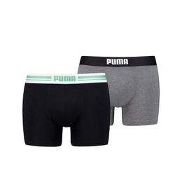 Puma Herren Puma Boxershorts &raquo;Puma MEN EVERYDAY PLACED LOGO BOXERS 2P&laquo; Packung, 2er Pack, mit Logo Webbund L