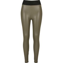 Urban Classics Damen Urban Classics Leggings &raquo; Damen Ladies Faux Leather High Waist Leggings&laquo; 4XL, US-Gr&ouml;&szlig;en