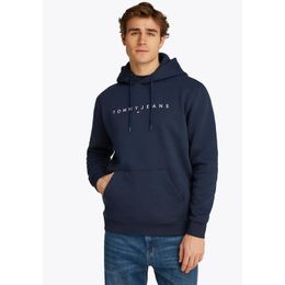 Tommy Jeans Damen &raquo;TJM REG LINEAR LOGO HOODIE EXT&laquo;, mit Logo-Stickerei blau L