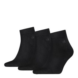 Calvin Klein Herren Kurzsocken &raquo;CK MEN QUARTER&laquo; 3 Paar, Rippenb&uuml;ndchen, Cotton-Mix, elastisch 39-42