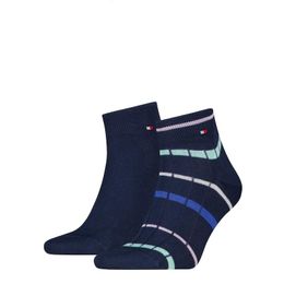 Tommy Hilfiger Herren Kurzsocken &raquo;TH MEN QUARTER 2P SUMMER BRETON&laquo; 2 Paar 43-46