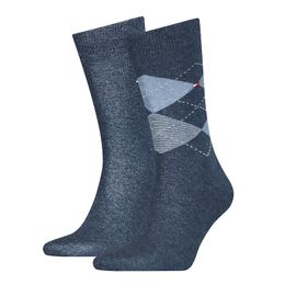 Tommy Hilfiger Herren Socken &raquo;TH MEN SOCK CHECK 2P&laquo; 2 Paar, 2 Paar tlg. mit klassischem Argyle-Design 43-46