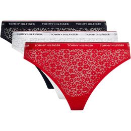 Tommy Hilfiger Underwear Damen &raquo;3 PACK THONG LACE (EXT SIZES)&laquo; Packung, 3er-Pack, mit Tommy Hilfiger Logobund bunt XS (34)