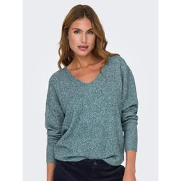 Only Damen Only &raquo;ONLRICA LIFE L/S V-NECK PULLO KNT NOOS&laquo; Materialmix, regular fit gr&uuml;n XS