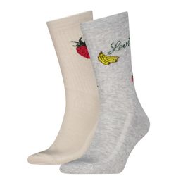 Levi's Levi's Herren Socken &raquo;LEVIS REG CUT FRUIT AOP&laquo; 2 Paar, Cotton-Mix, Fruit-Design, elastisch, weiche, bequeme Sohle 39-42