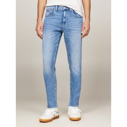 Tommy Jeans Herren &raquo;Austin Slim Tapered&laquo; zum Kn&ouml;chel hin schmaler werdende Jeans mit mittlerer Leibh&ouml;he blau 33, L&auml;nge 32