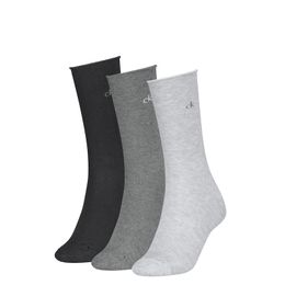 Calvin Klein Herren Socken &raquo;CK WOMEN SOCK ROLLTOP&laquo; 3 Paar, mit kleinem Rollbund, Cotton-Mix 35-38