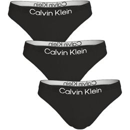 Calvin Klein Underwear Damen Tanga &raquo;THONG 3PK&laquo; Packung, 3er-Pack, K&ouml;rpernahe Passform mit elastischem Bund XL (42)
