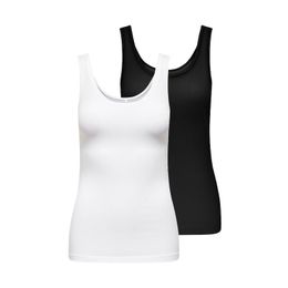Only Damen Only Tanktop &raquo;ONLLIVE LOVE S/L TANK TOP 2-PACK CS JRS&laquo; Packung, 2 Stk. wei&szlig; L